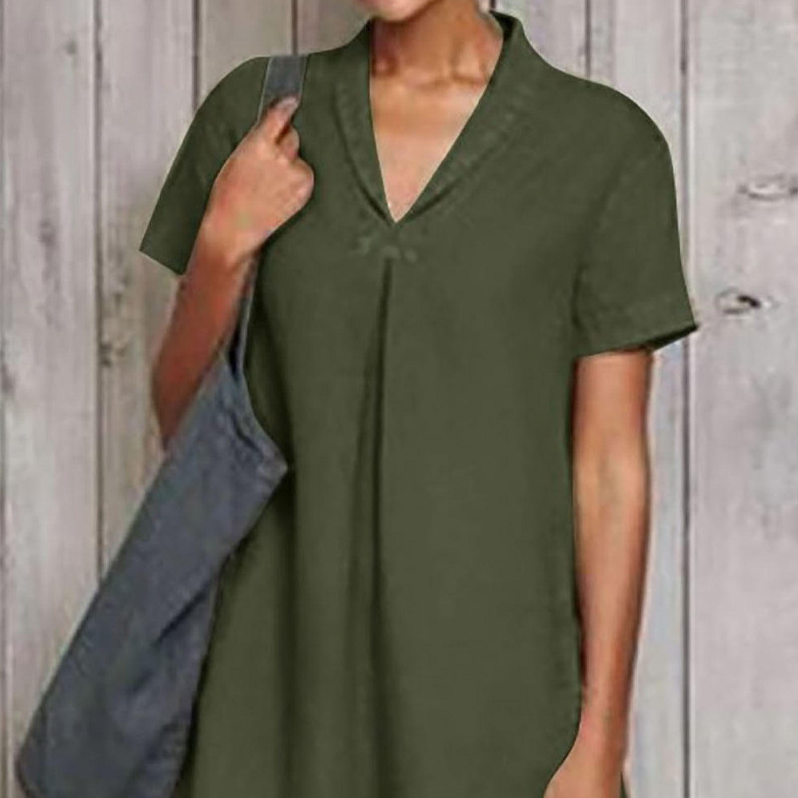 ROBE Robe dété femme habillage col en V Chic grande taille robe mi ...